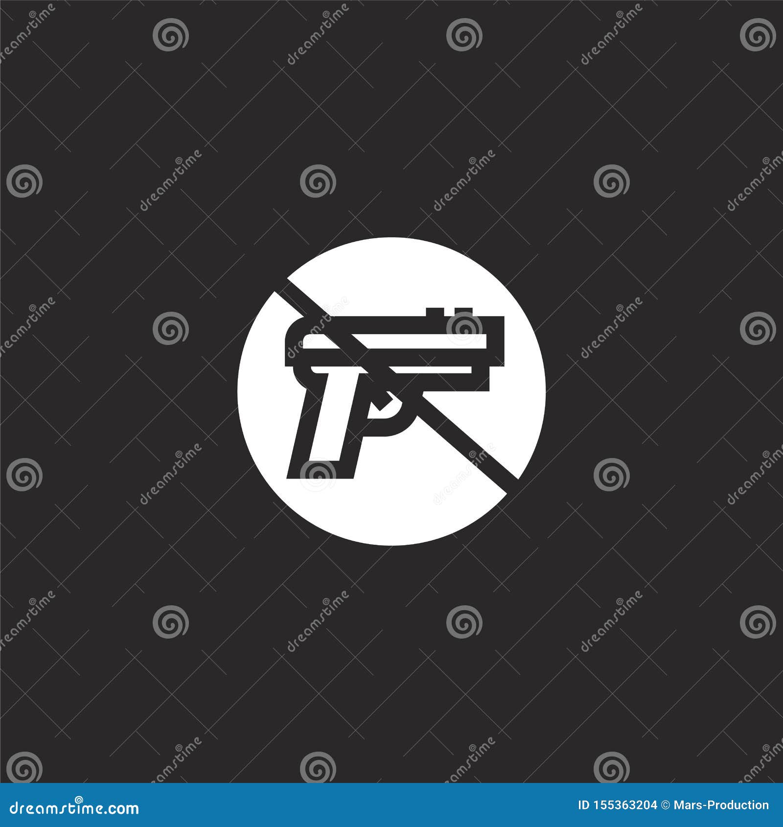 No Weapons Icon. Filled No Weapons Icon For Website Design And Mobile ...