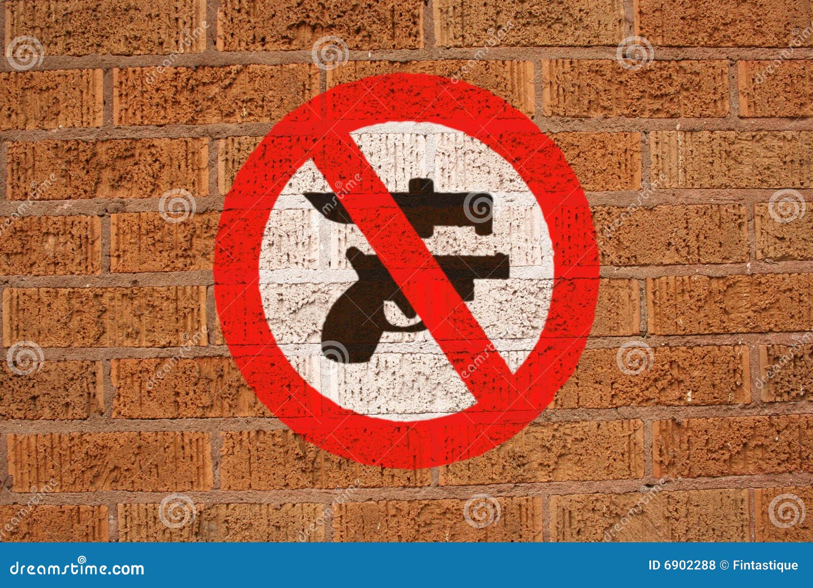 No Weapons Sign On Red Round With Symbols Of Knife, Gun, Electric ...