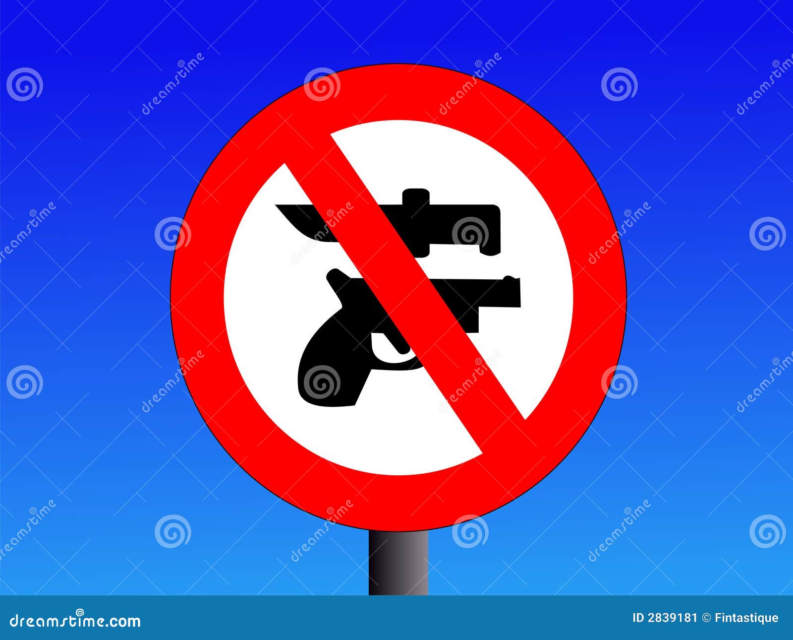 No weapons signs stock vector. Illustration of silhouette - 2839181