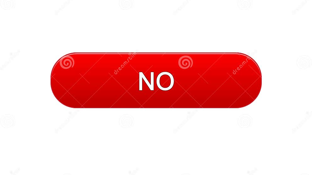 No Web Interface Button Red Color Design, Online Application, Internet ...