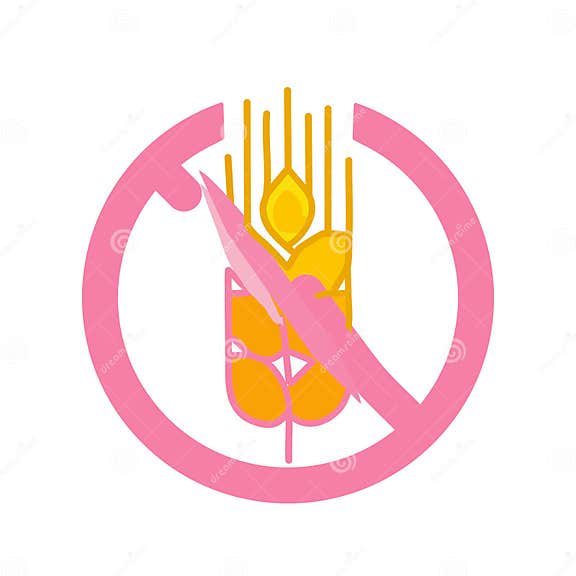 No Wheat Sign. Vector Illustration on White Background Stock ...
