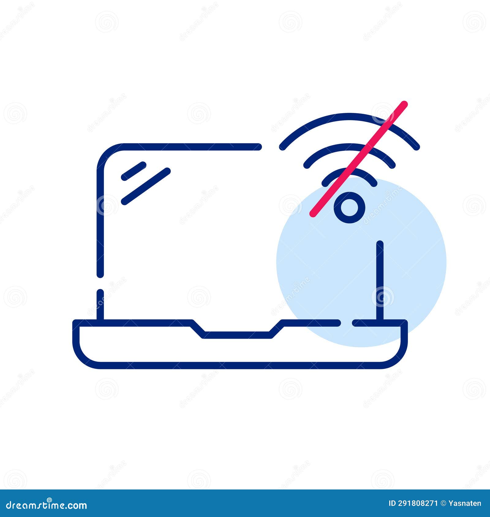 No Wifi Connection on Laptop. Pixel Perfect Icon Stock Vector ...