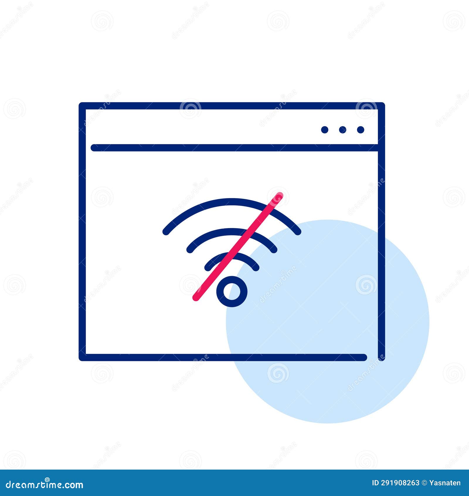 No Wifi. No Internet Connection Symbol in Web Browser. Pixel Perfect ...