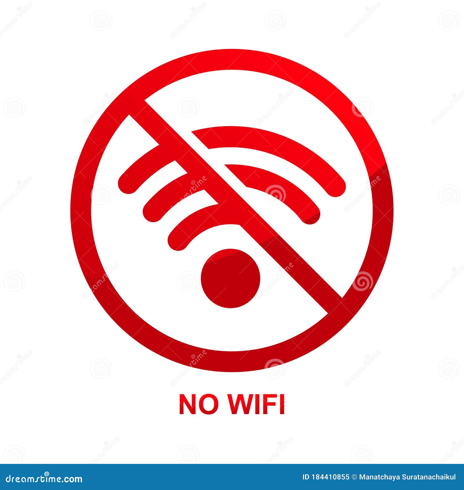 No Wifi Sign Isolated on White Background Stock Vector - Illustration ...