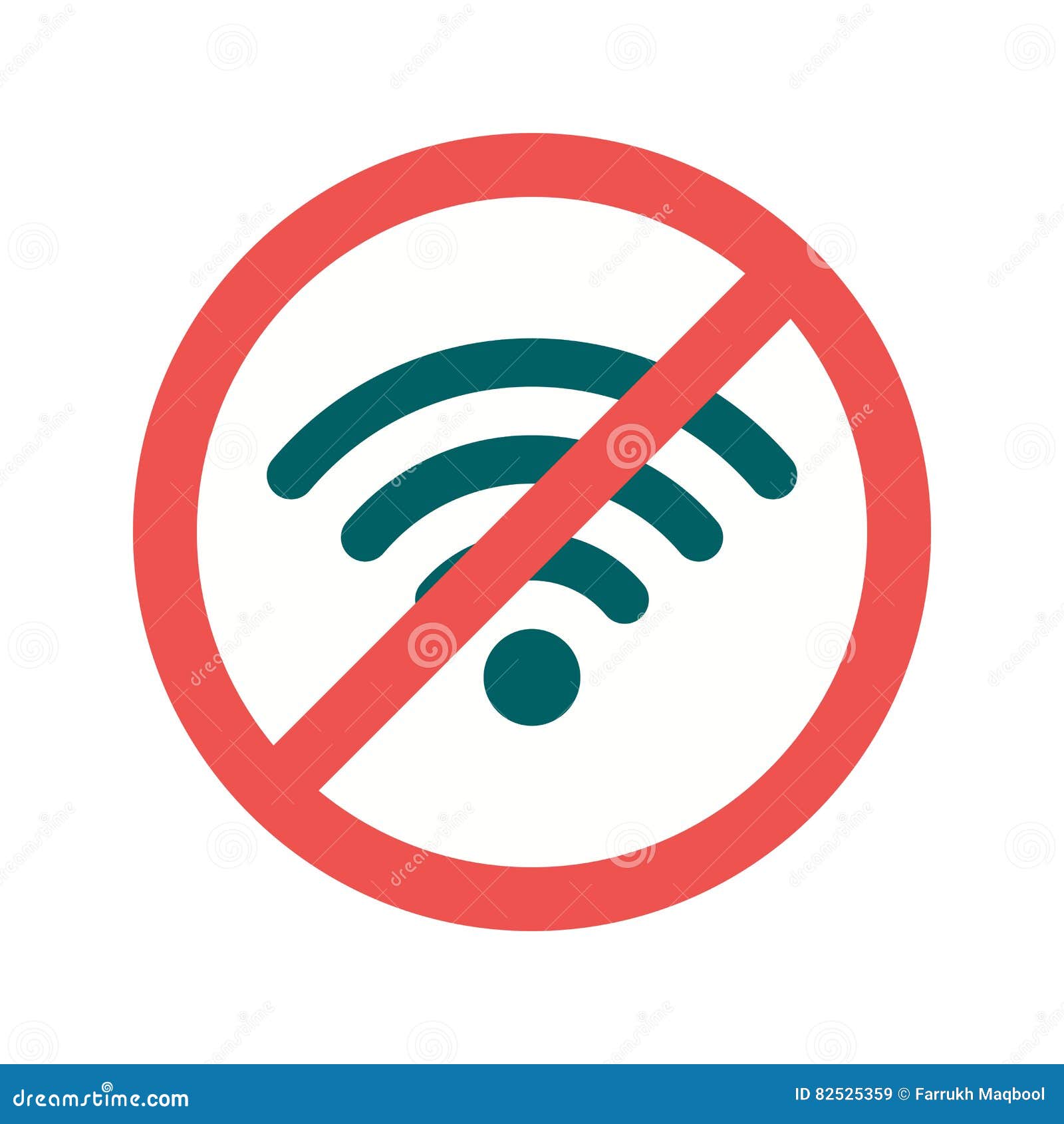No Wifi stock illustration. Illustration of wireless - 82525359