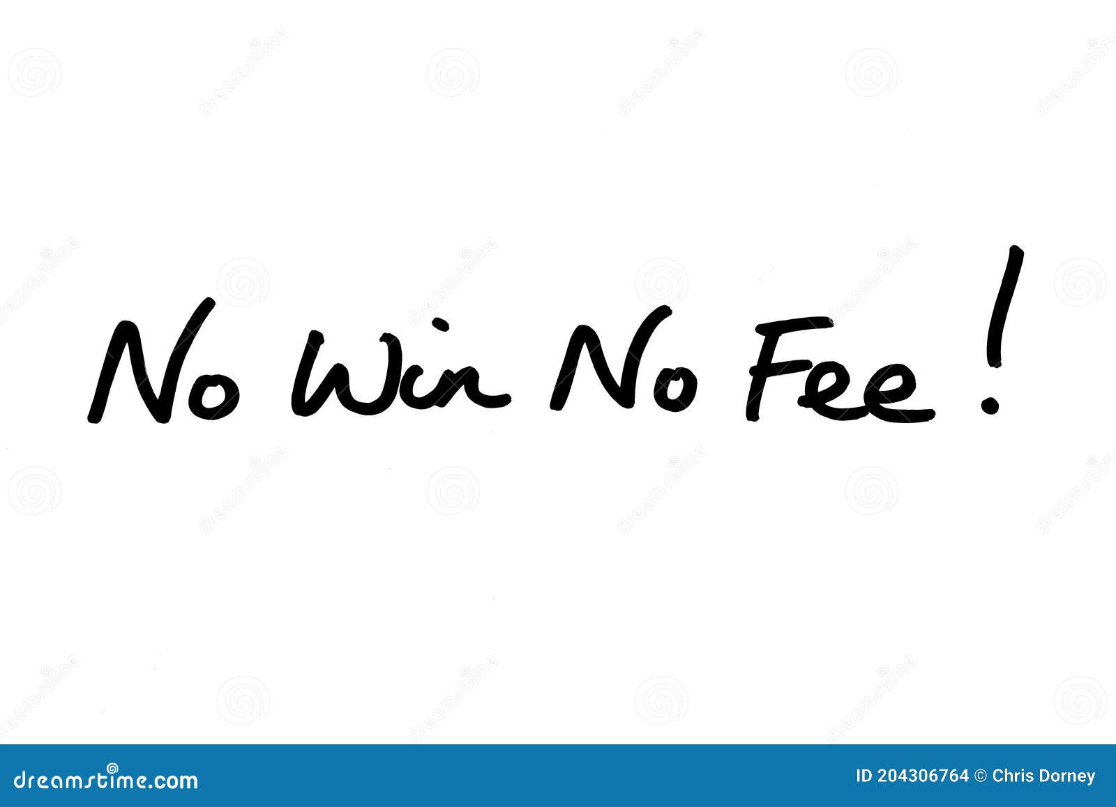 No Win No Fee stock illustration. Illustration of header - 204306764