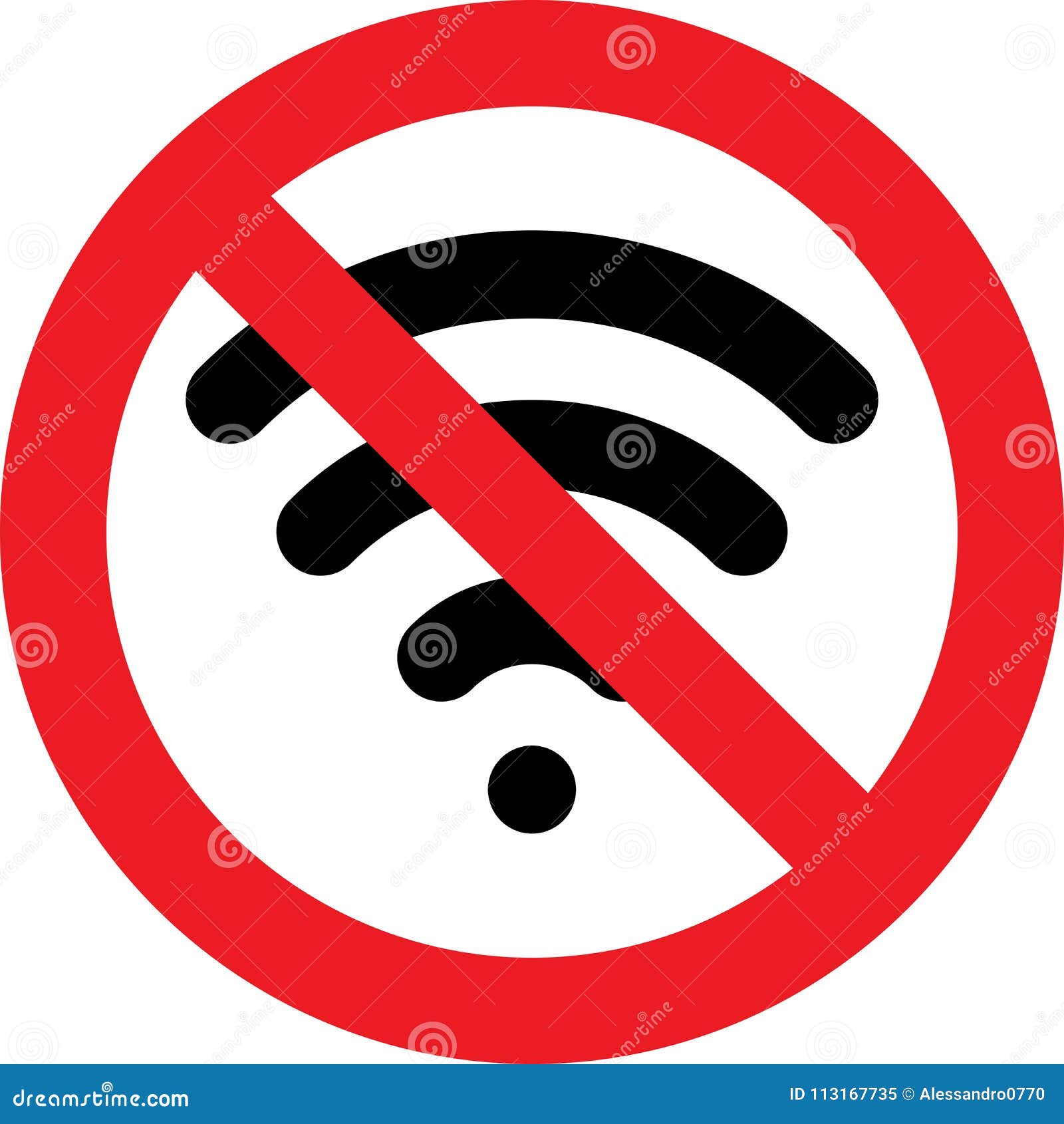 No Wireless Connection Sign Stock Illustration - Illustration of icon ...