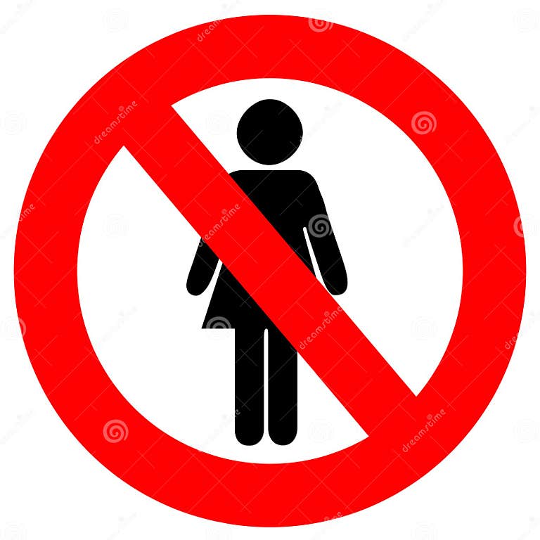 No Women stock illustration. Illustration of symbol, prohibit - 8195260
