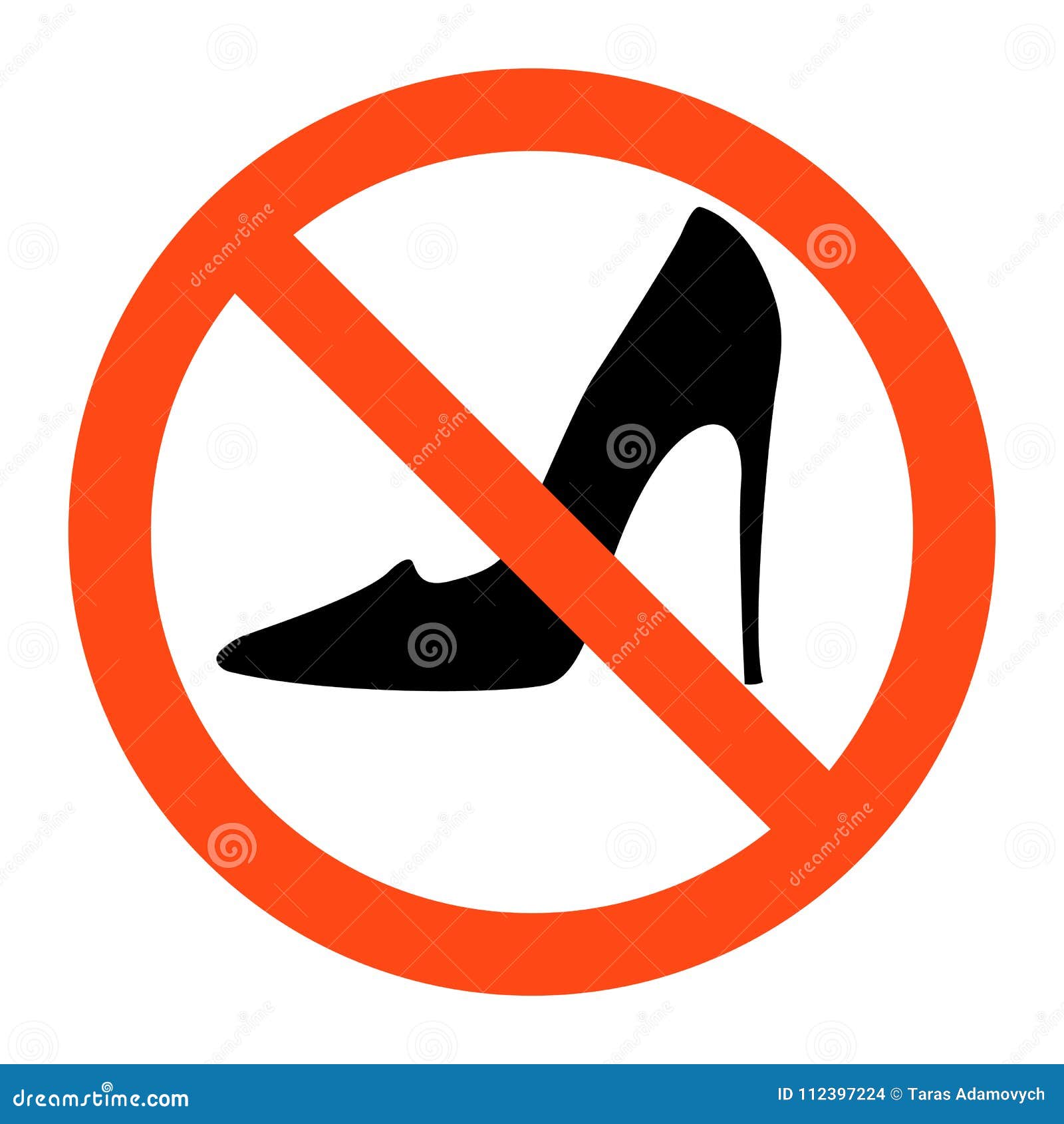 No Women Sign ,vector Illustratioon on White Background Stock Vector ...