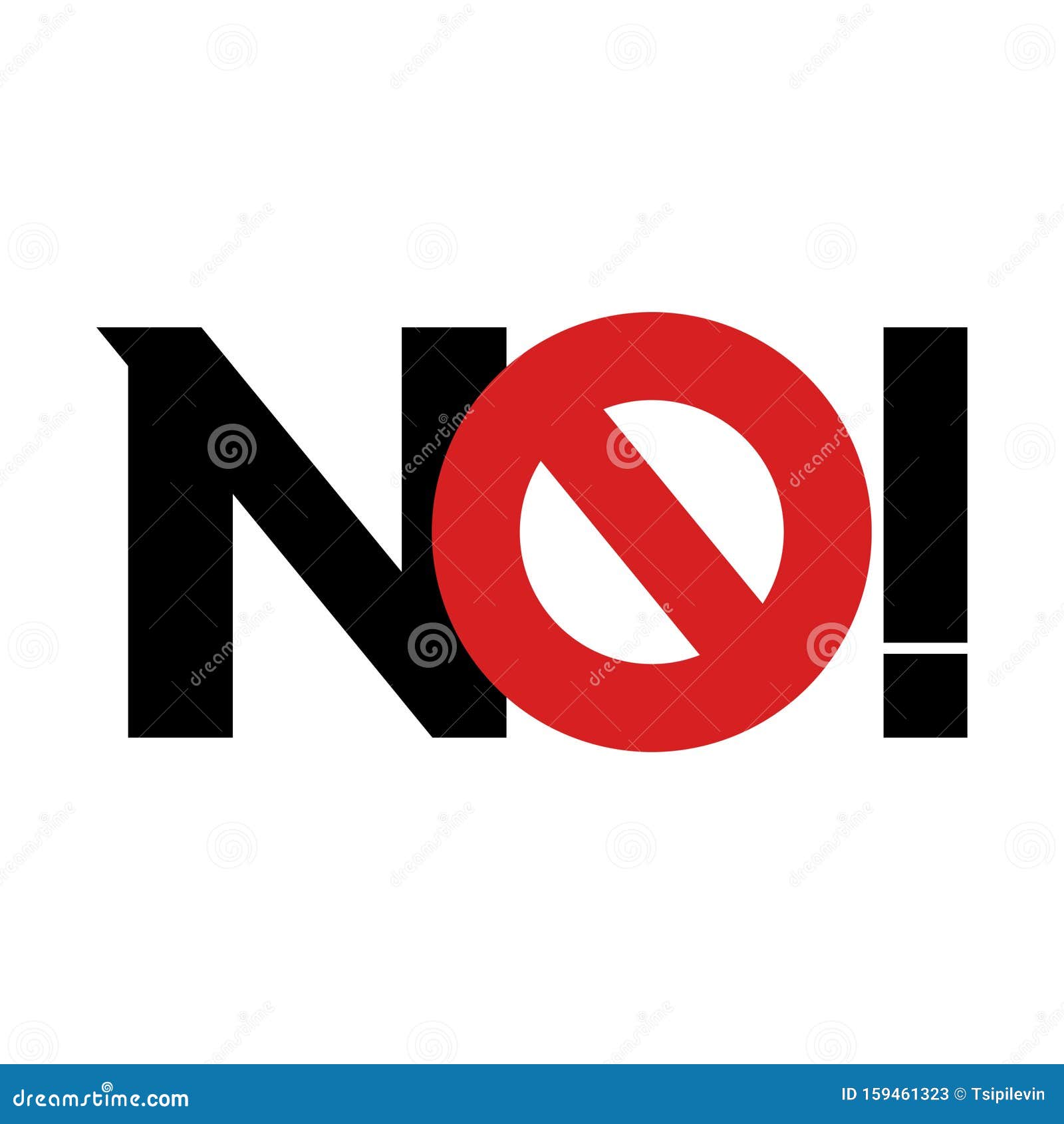 No Word Concept with Forbidden Symbol Stock Illustration - Illustration ...