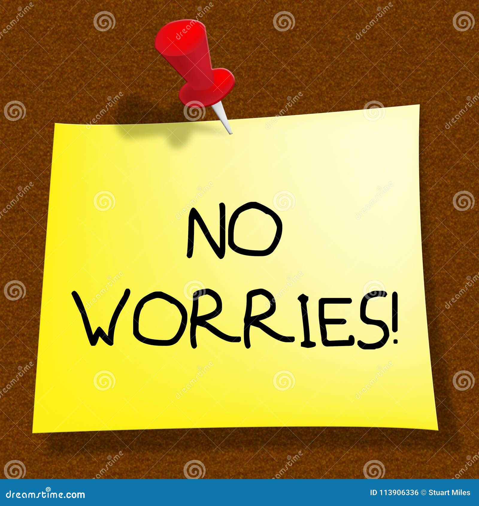 No Worries Showing Being Calm 3d Illustration Stock Illustration ...
