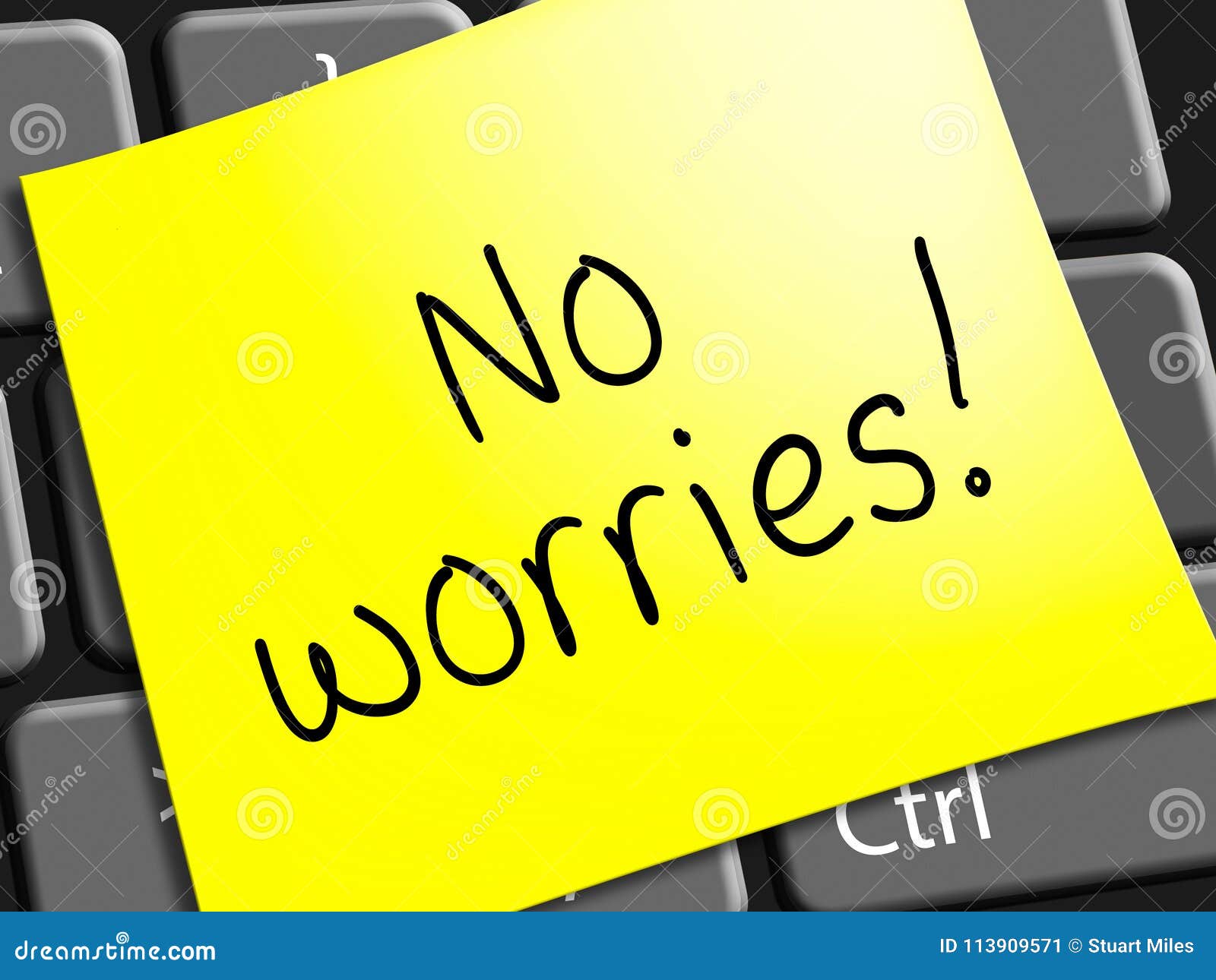 No Worries Represents Being Calm 3d Illustration Stock Illustration ...