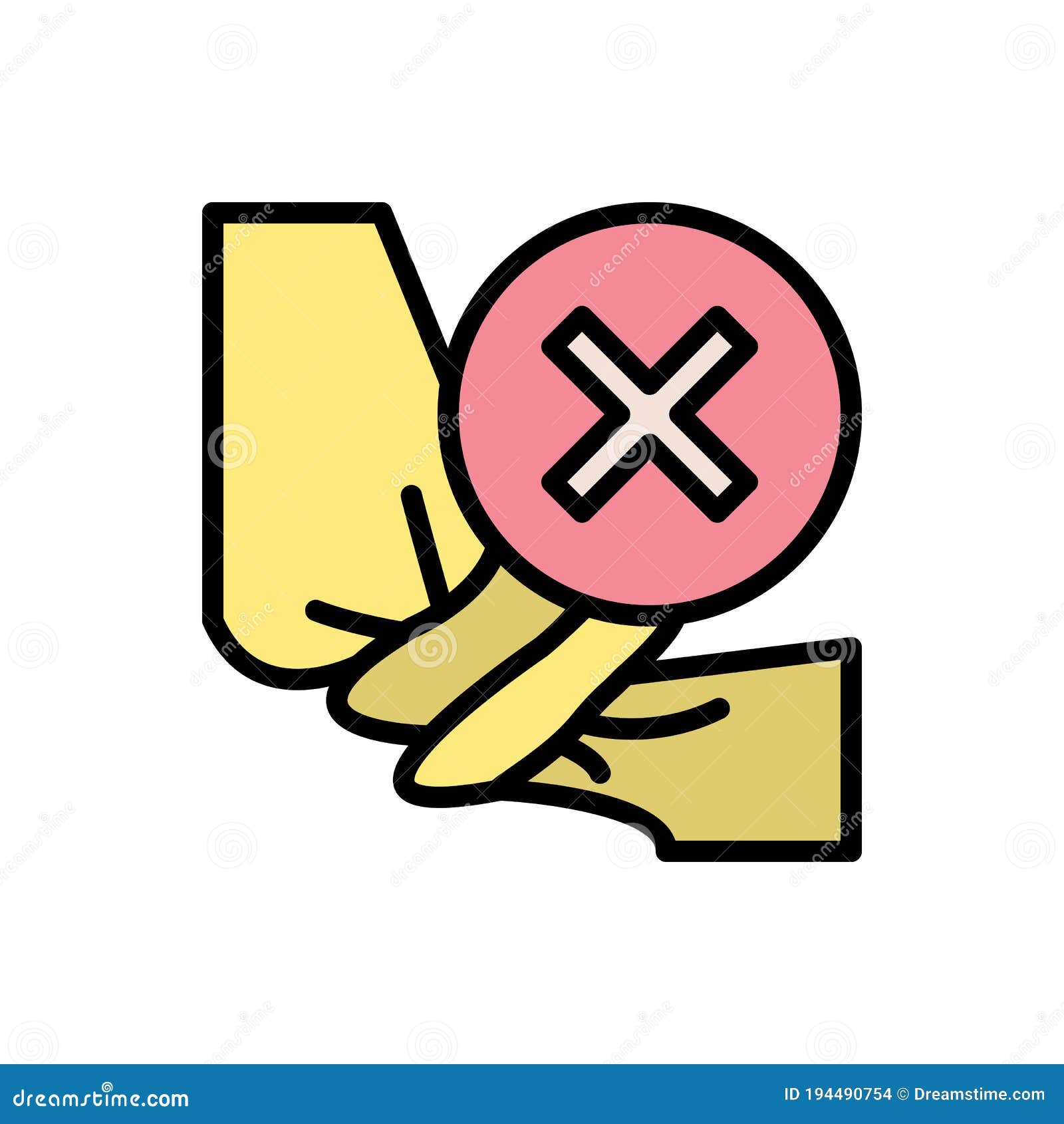 No Wring Icon. Simple Color with Outline Vector Elements of Laundry ...