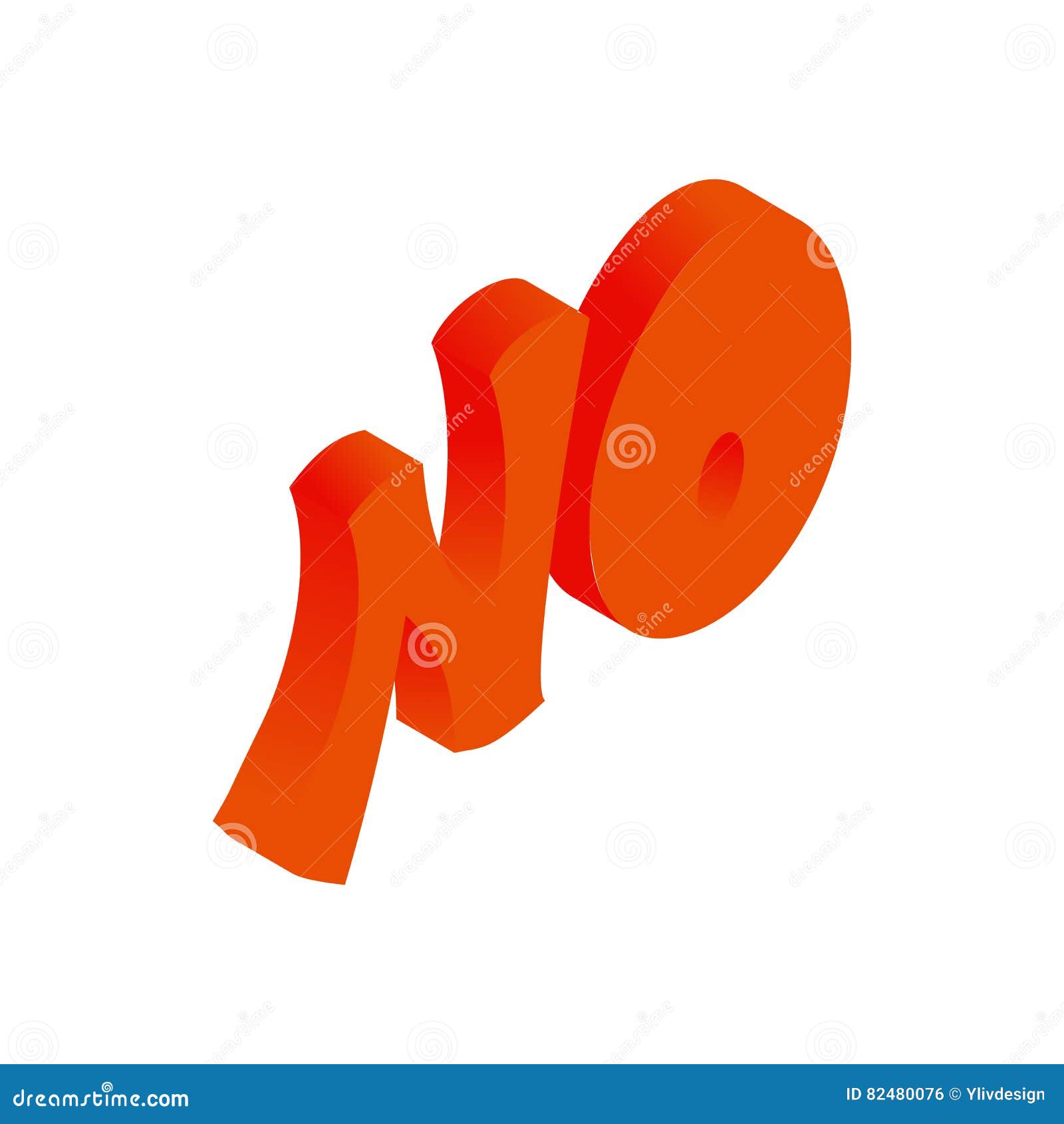 No Writing Icon, Isometric 3d Style Stock Vector - Illustration of font ...