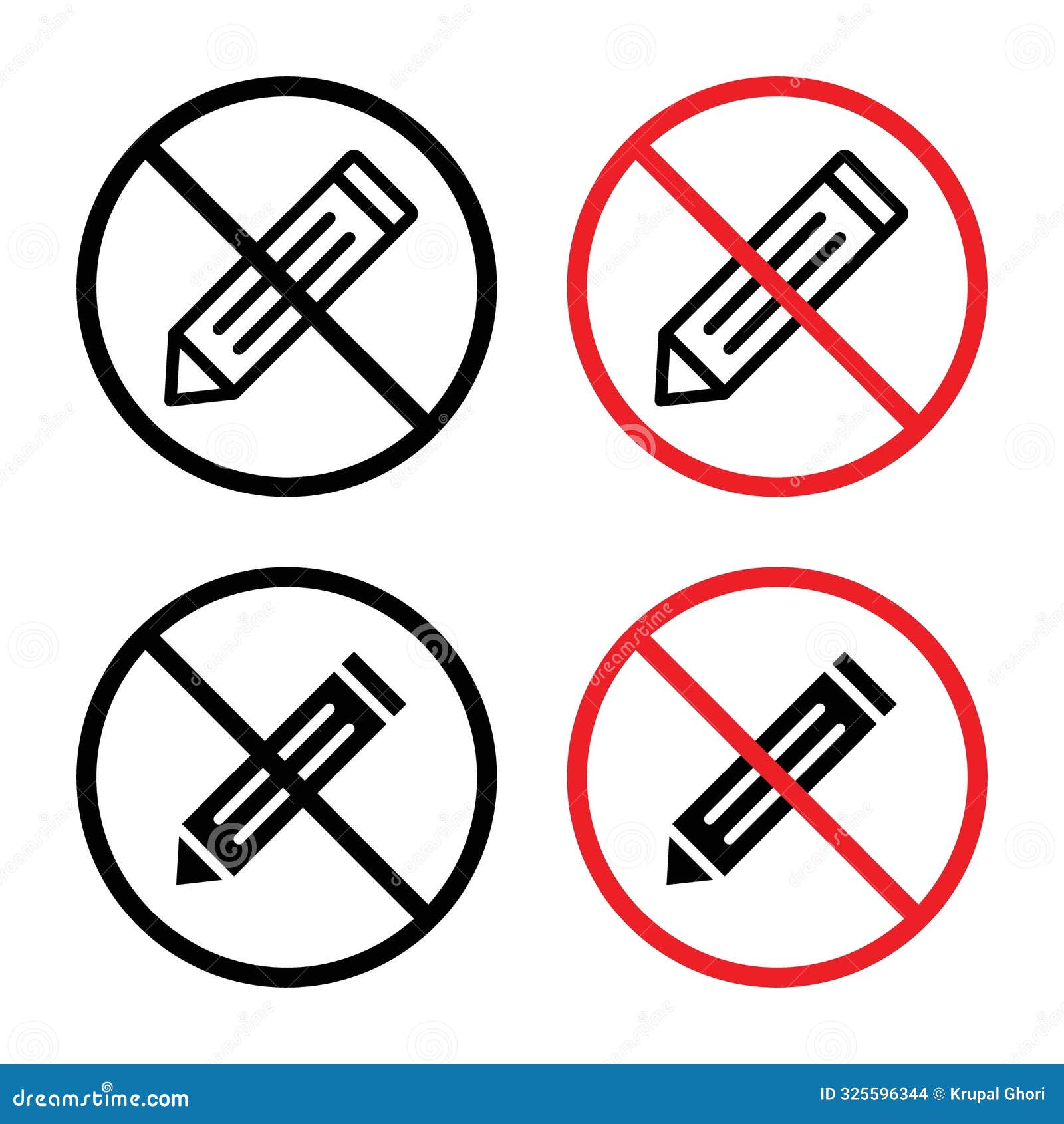 No Writing Permitted Indicating Unauthorized Markings are Prohibited ...