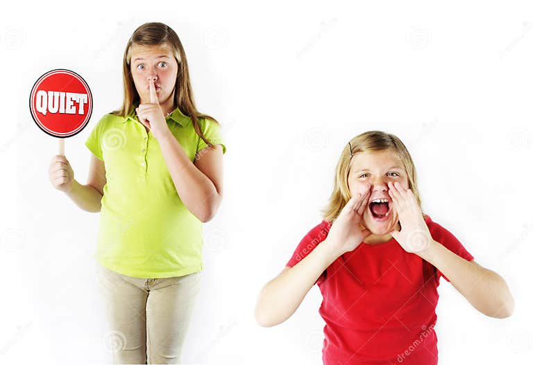 No Yelling! stock photo. Image of girls, hands, finger - 20914214