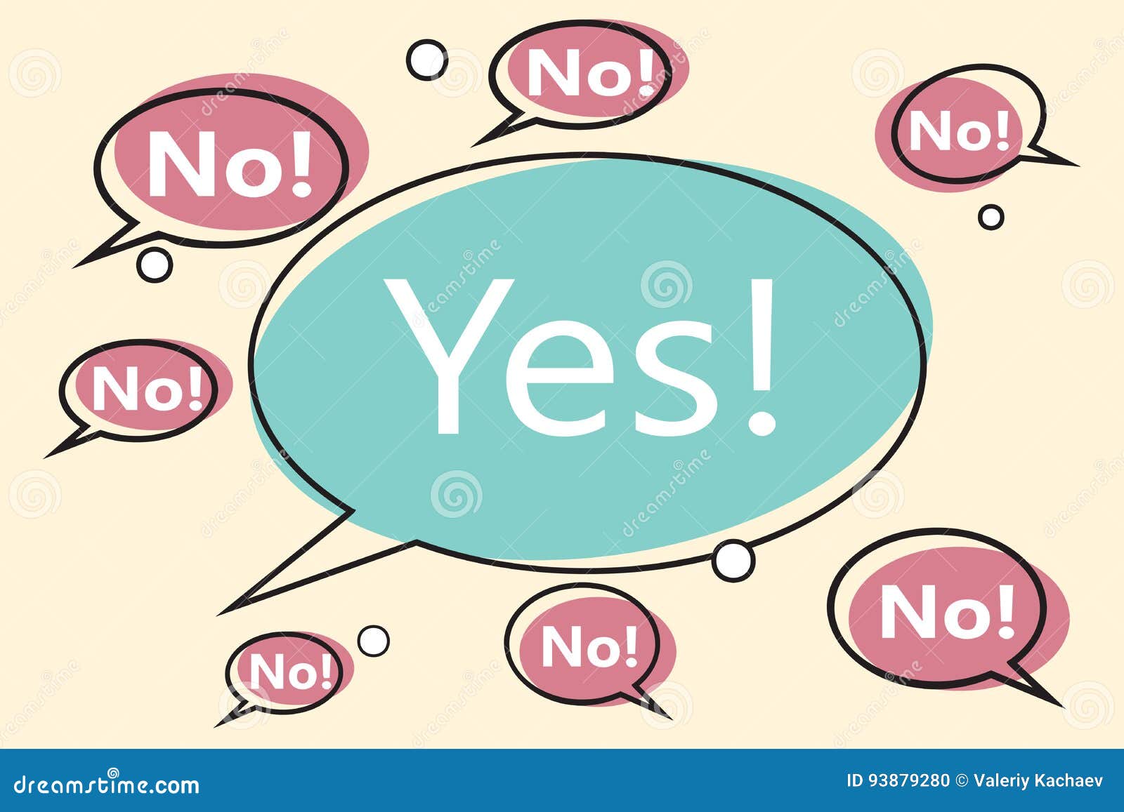 No yes comic bubble stock vector. Illustration of comic - 93879280