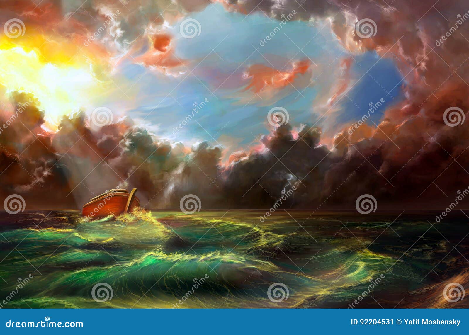 Noah-` s Arche stock abbildung. Illustration von glauben - 92204531
