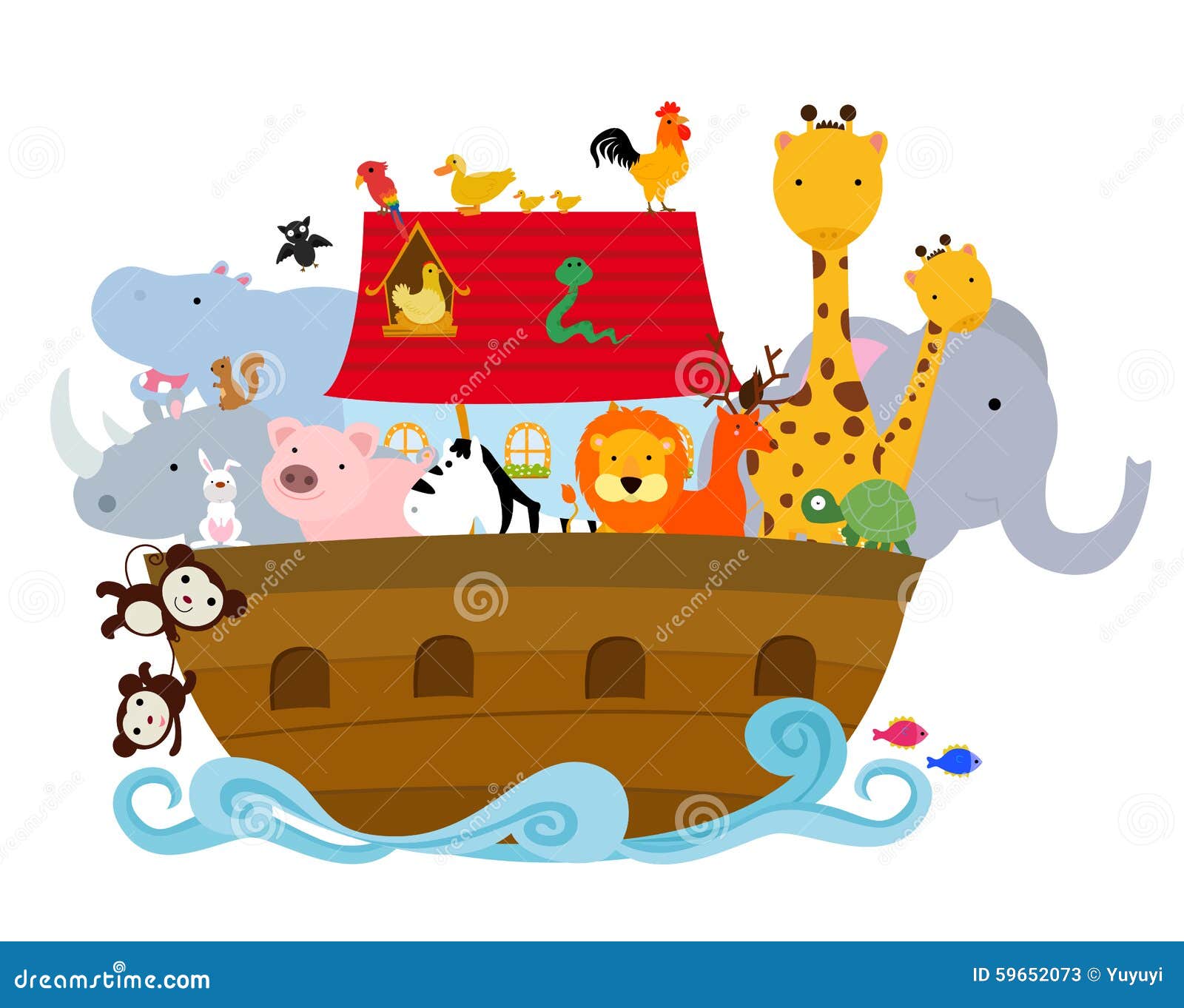 Noah s ark stock vector. Illustration of noah, cute - 59652073