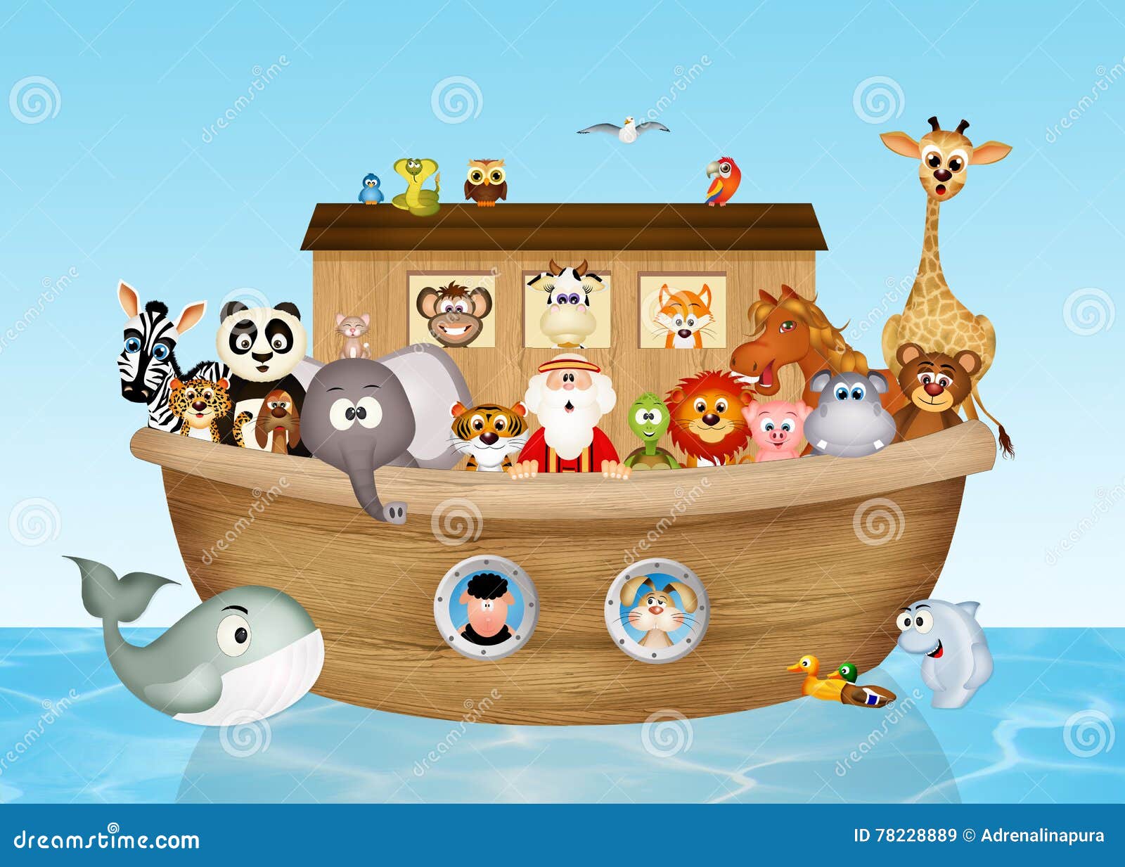 Noah`s Ark Cartoon Vector Illustration | CartoonDealer.com #137867526