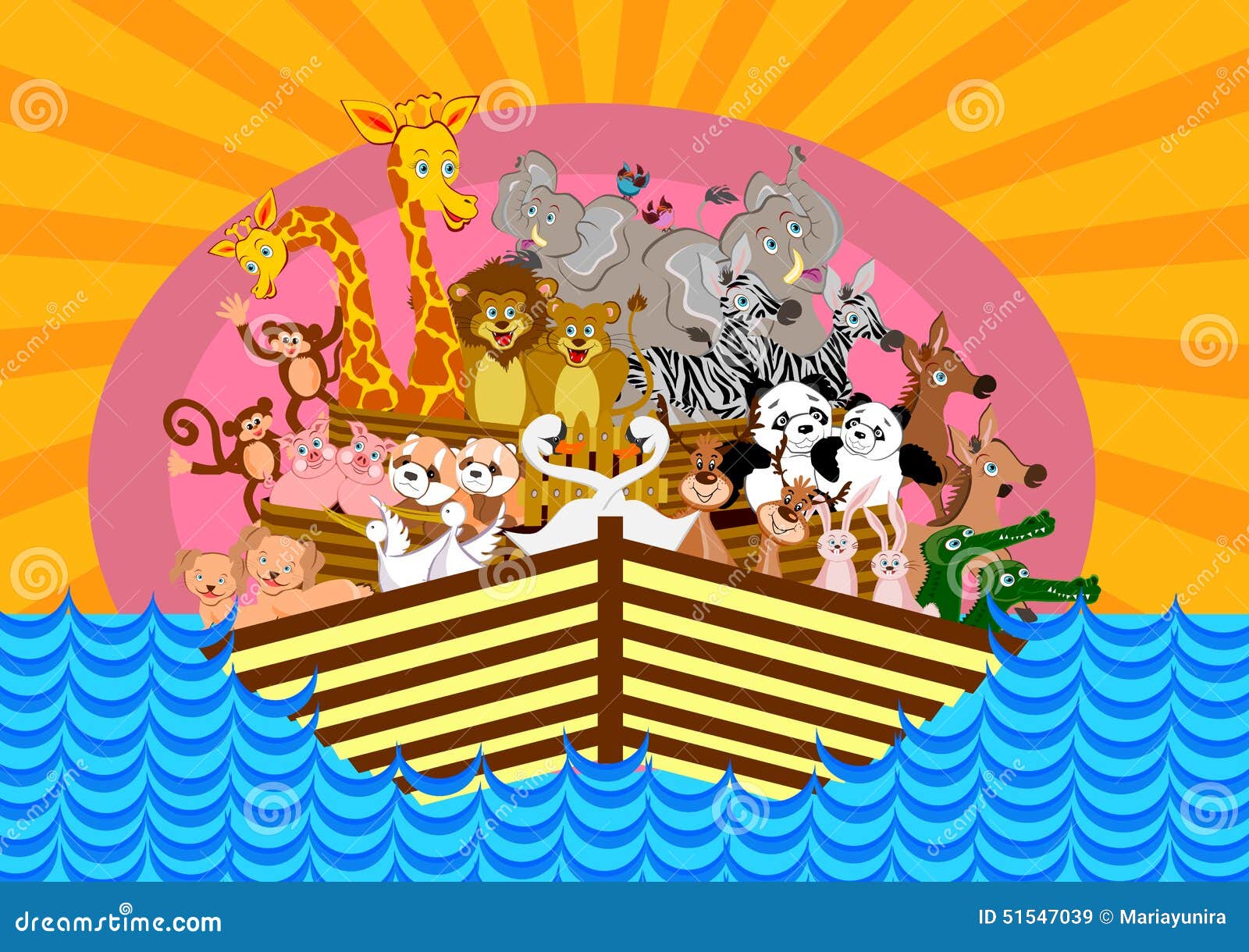 Noahs Ark stock illustration. Illustration of bible, ocean - 51547039