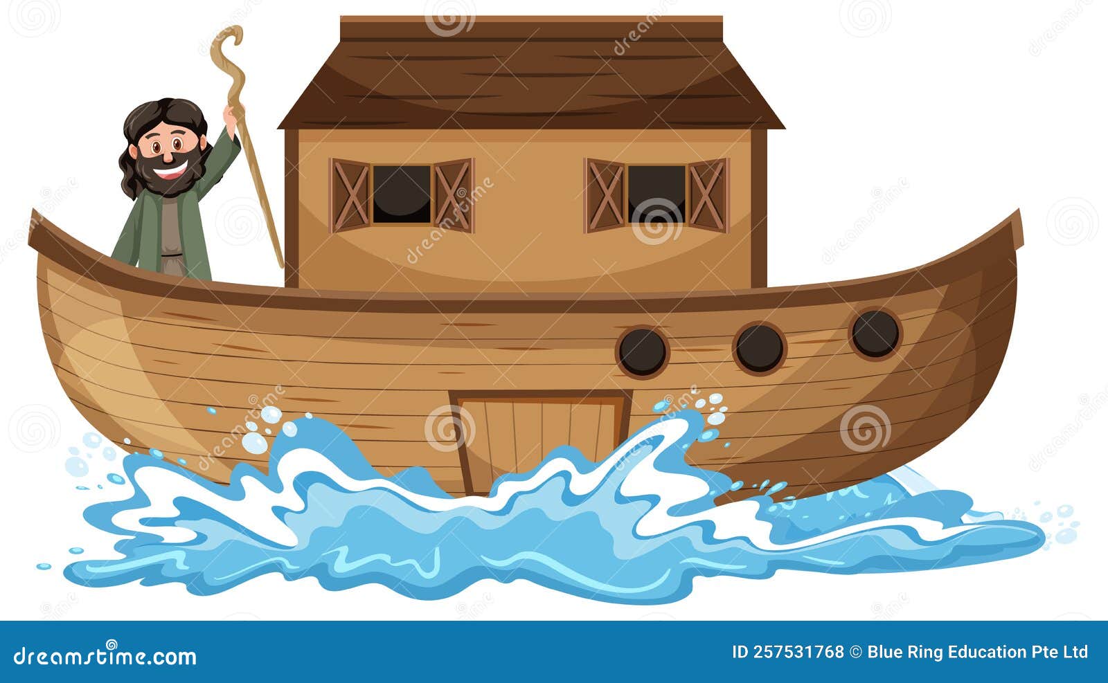 Noahs Ark And Cartoon Character Set Vector Illustration | CartoonDealer.com #257531768