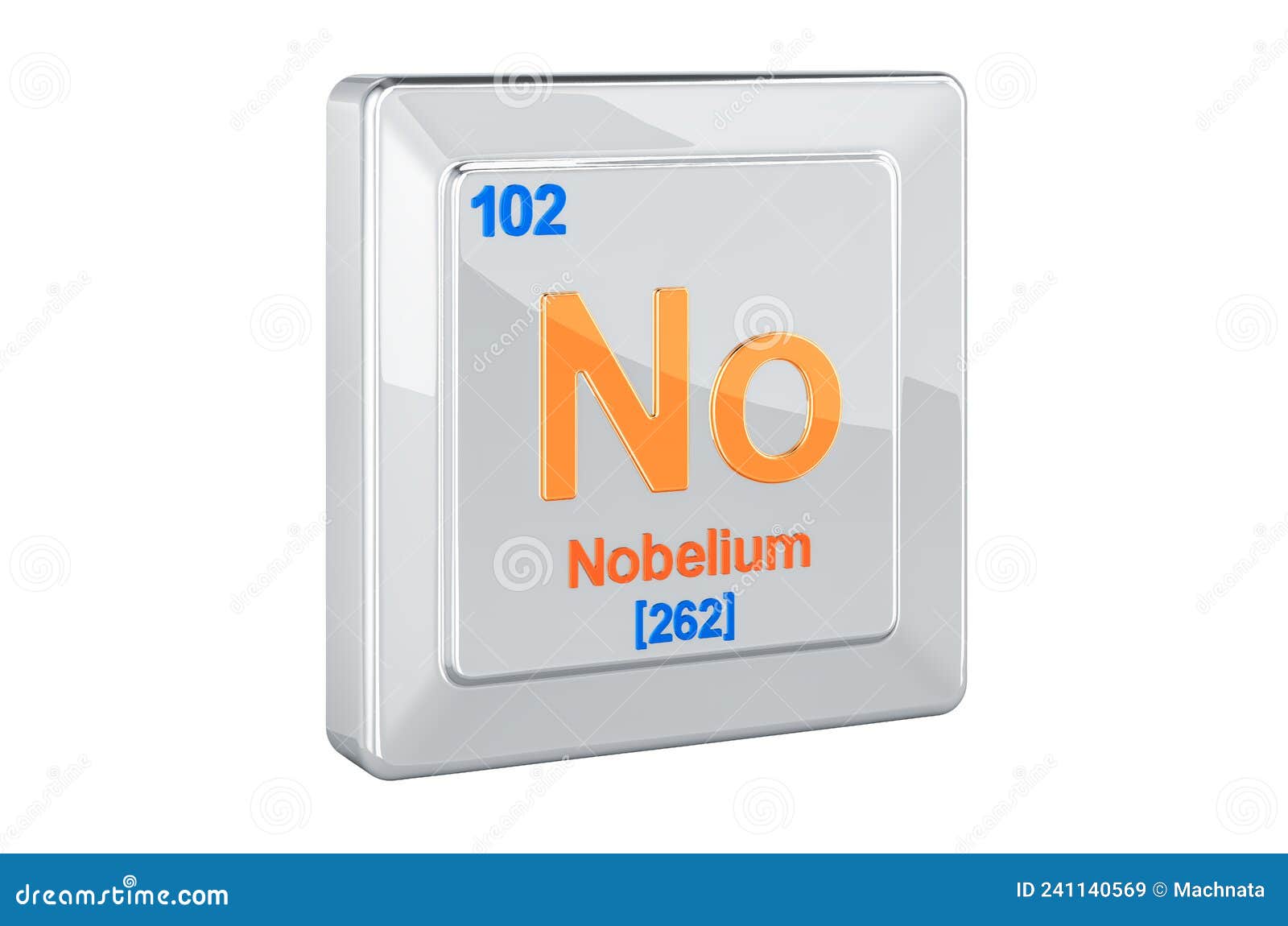 Nobelium No Chemical Element Sign 3d Rendering Stock Abbildung ...