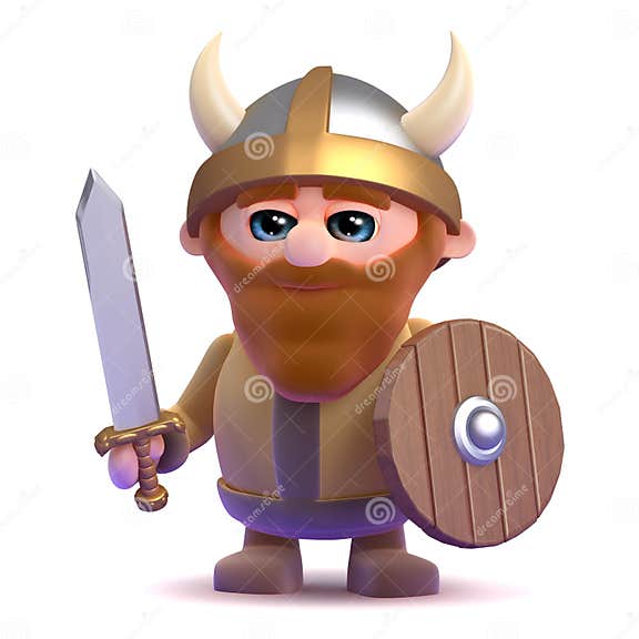 The noble 3d Viking stock illustration. Illustration of barbarian ...