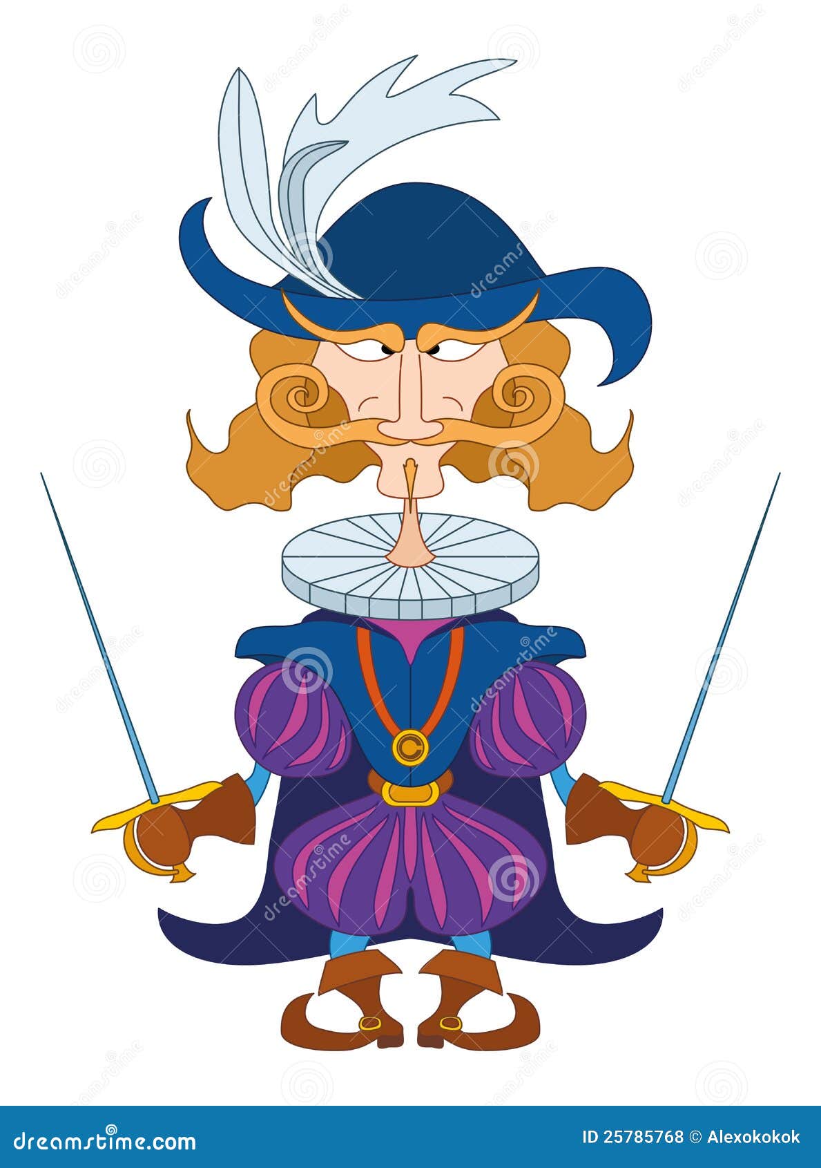 Noble fencer stock vector. Illustration of costume, lord - 25785768