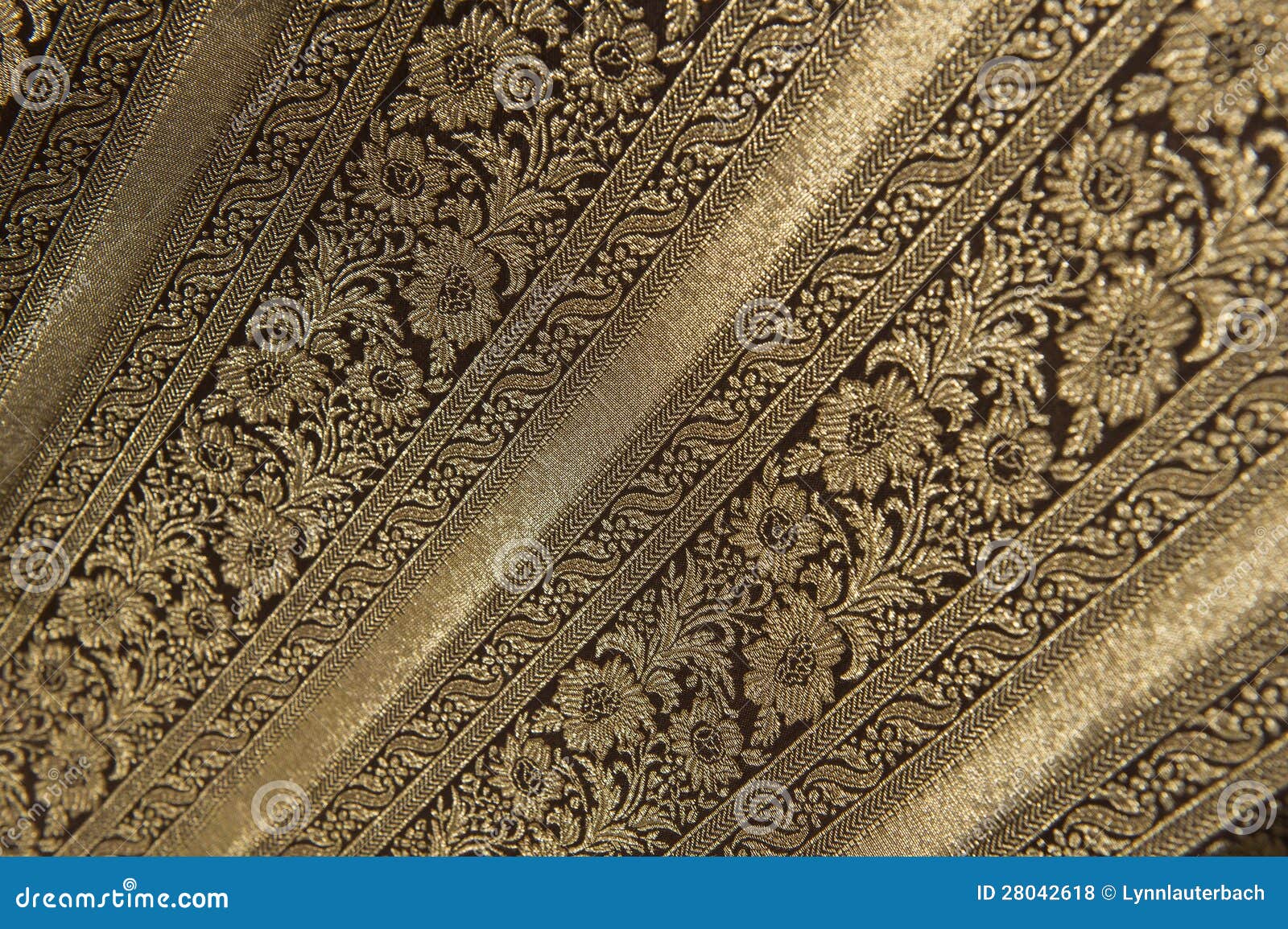 Noble Floral Brocade Fabric with Gold Stock Photo - Image of luxury ...