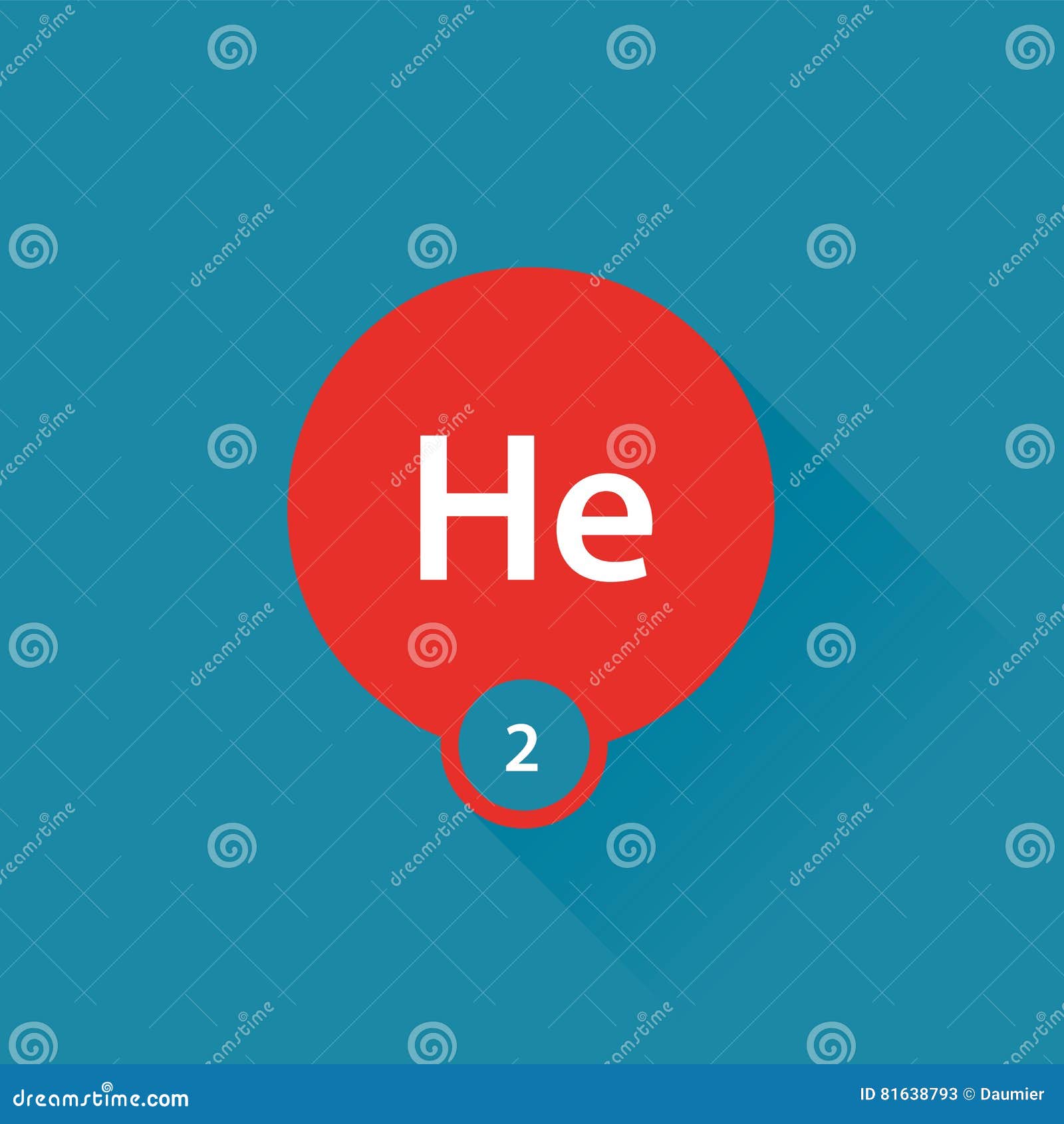 Noble gas Helium flat icon stock vector. Illustration of physics - 81638793