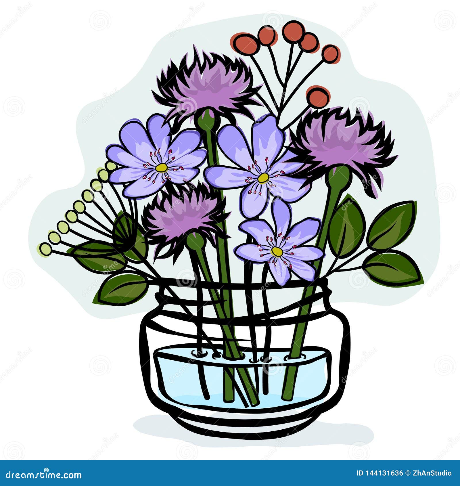 Noble Hepatica. Vector Illustration. Paper Flower, Stickers. Laser Cut ...