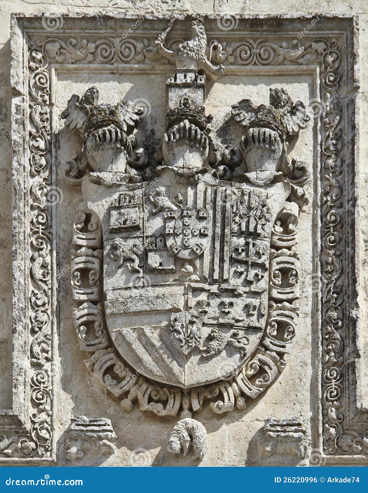 Noble heraldic symbol stock photo. Image of sculpture - 26220996