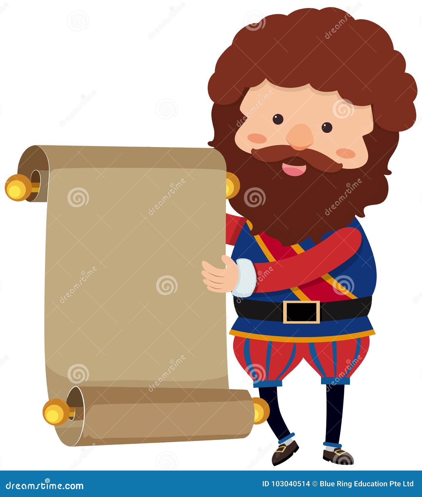 Noble man with blank paper stock vector. Illustration of text - 103040514