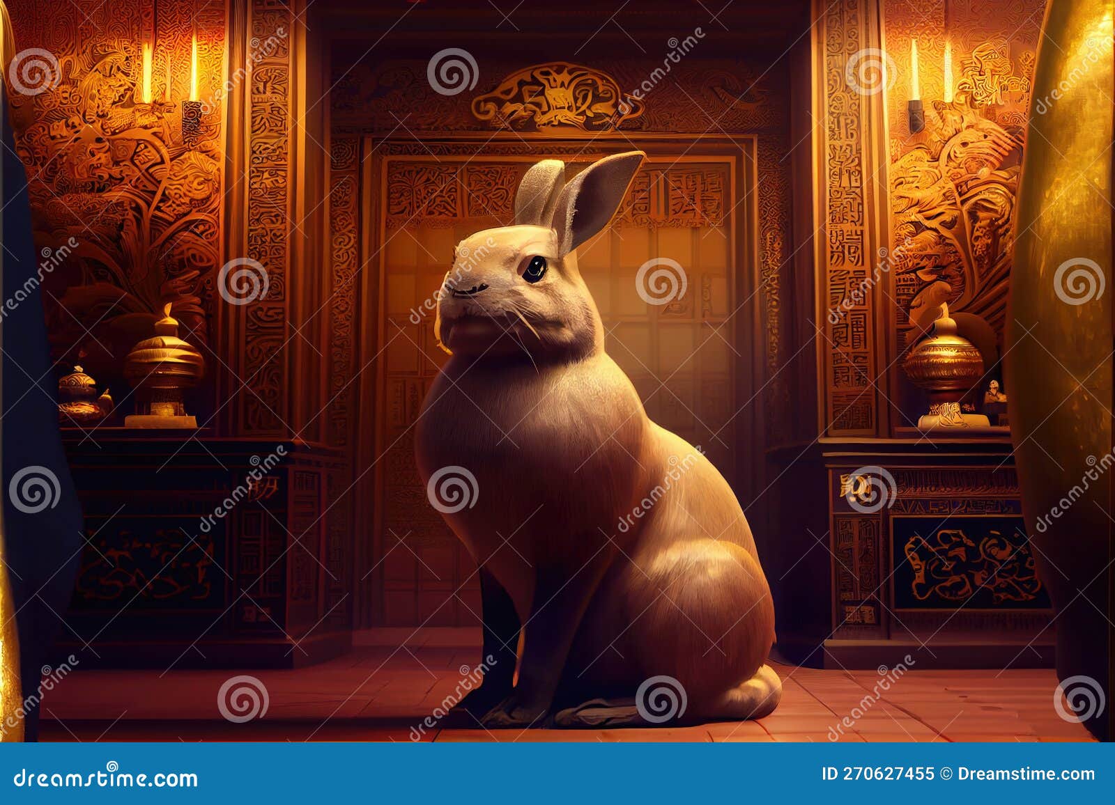 Noble Rabbit in the Chinese Royal Palace Generative AI Stock ...