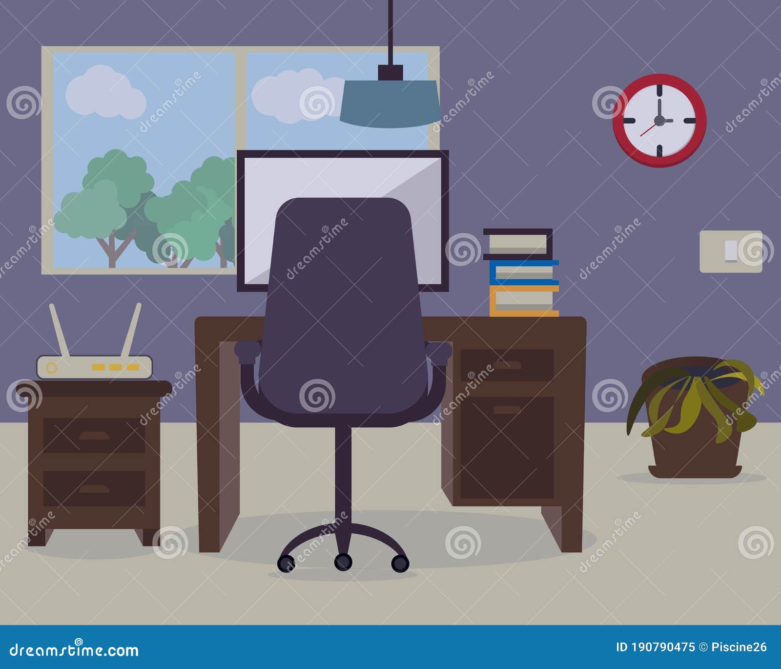 Nobody at Home for a Long Time Vector Stock Vector - Illustration of ...