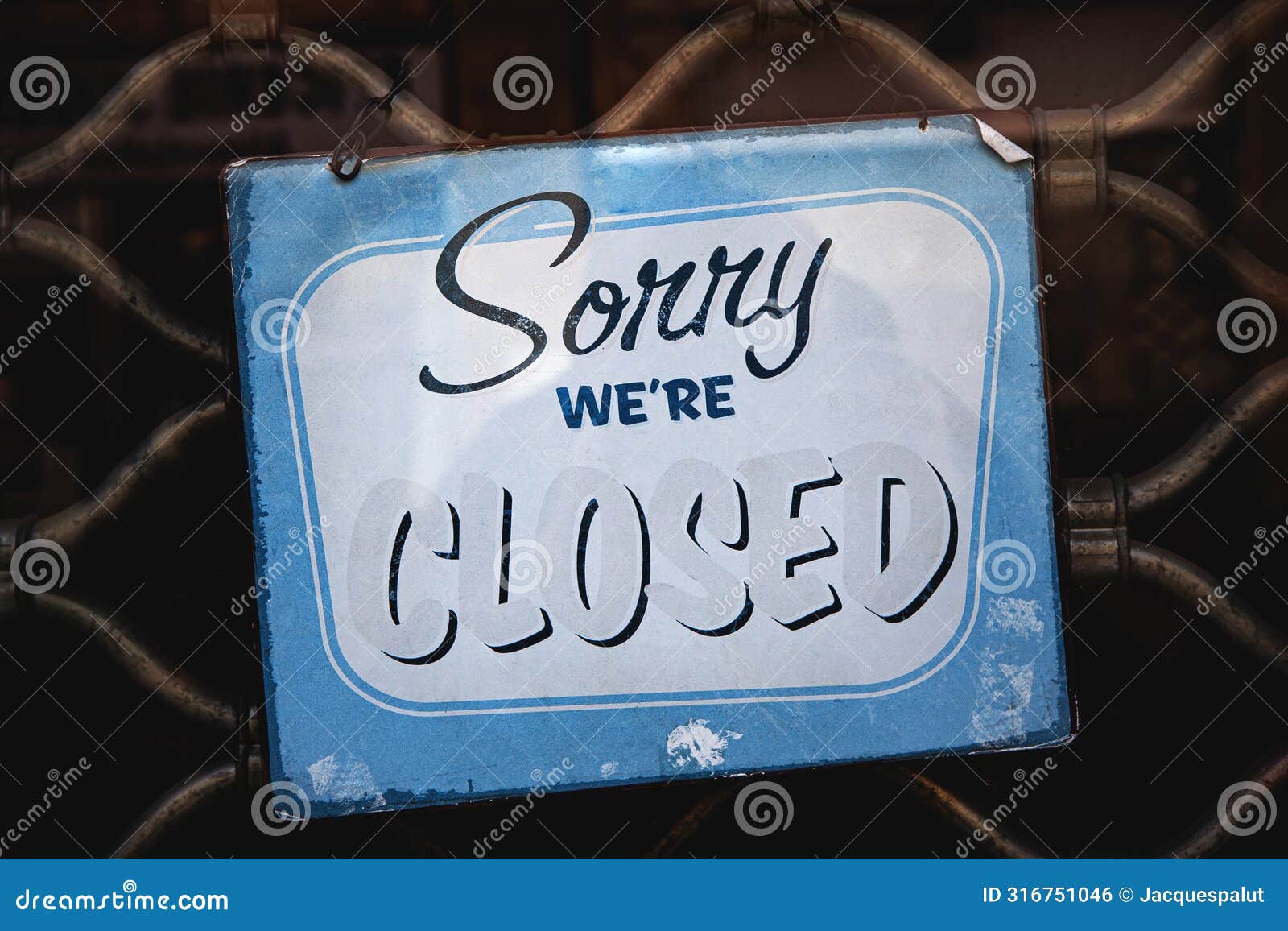 Nobody is Working at this Time Stock Photo - Image of word, panel ...