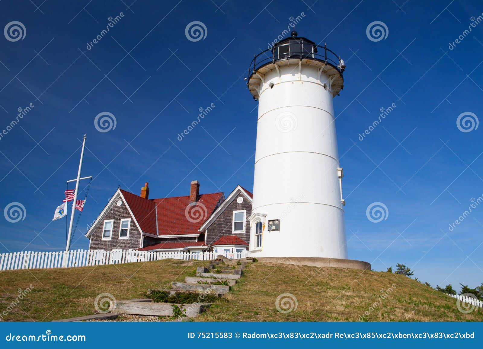Nobska Point Light is a Lighthouse Located on the Cape Cod, USA Stock ...
