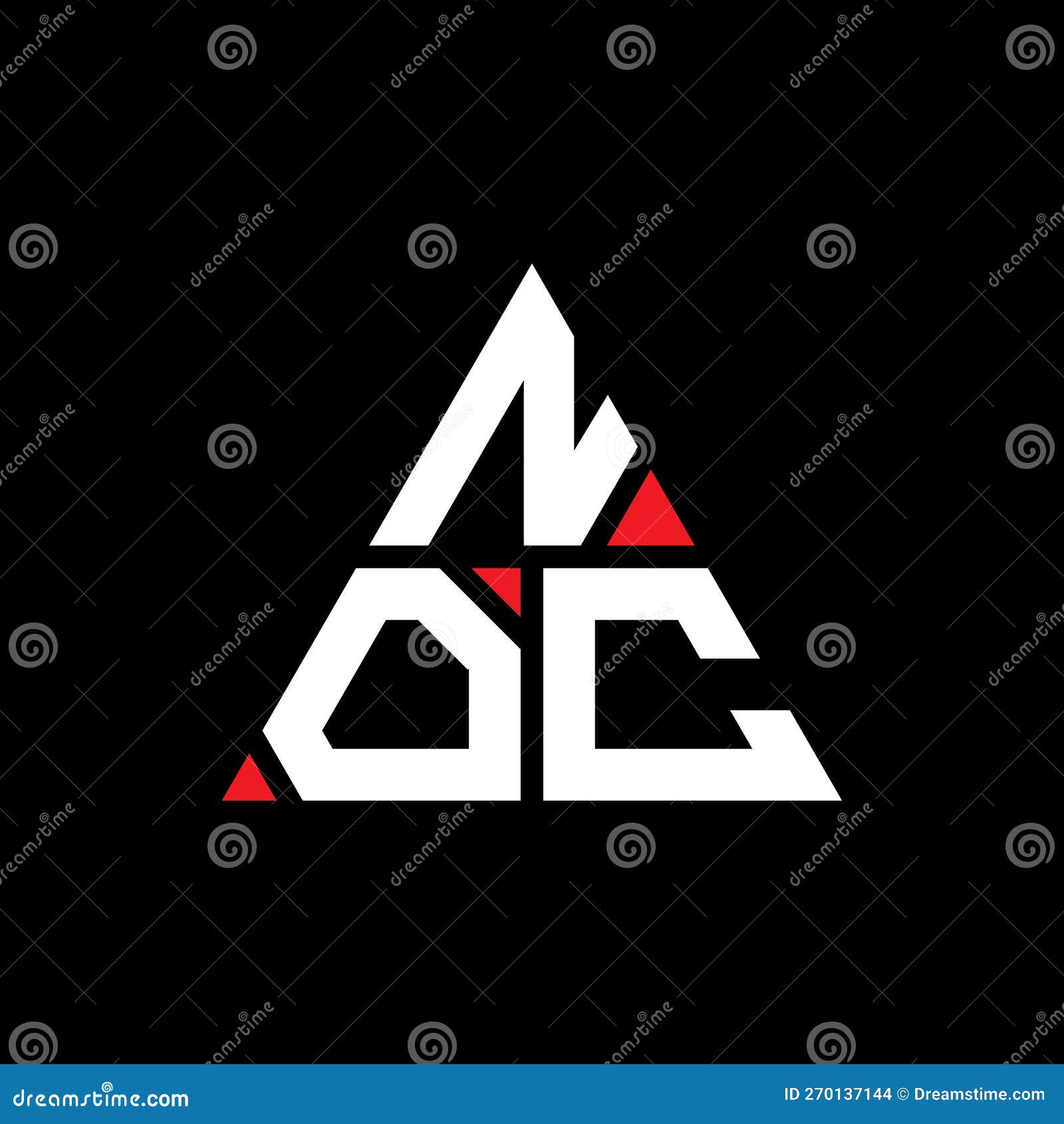 NOC Triangle Letter Logo Design with Triangle Shape. NOC Triangle Logo ...