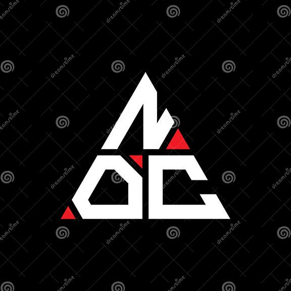 NOC Triangle Letter Logo Design with Triangle Shape. NOC Triangle Logo ...