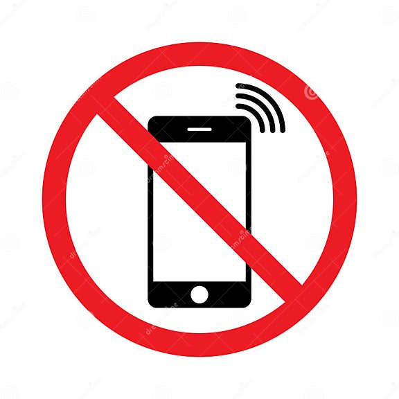 Not Use Mobile Phone. No Talking and Calling Icon Sign, Vector ...