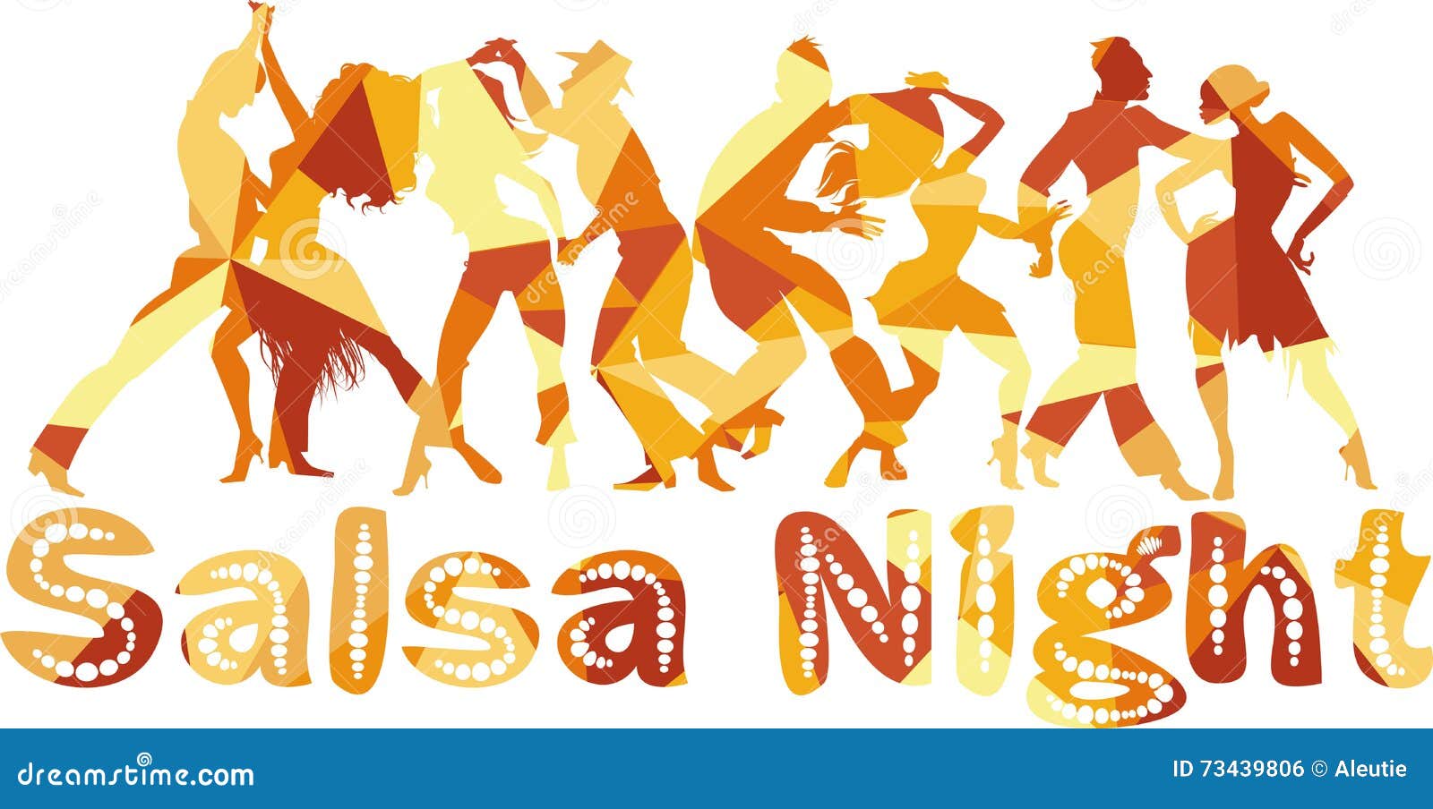 Noche de la salsa ilustración del vector. Ilustración de muchacha ...