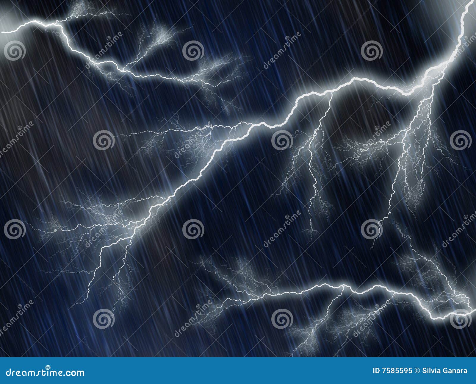 Noche Lluviosa Y Tempestuosa Stock de ilustración - Ilustración de ...