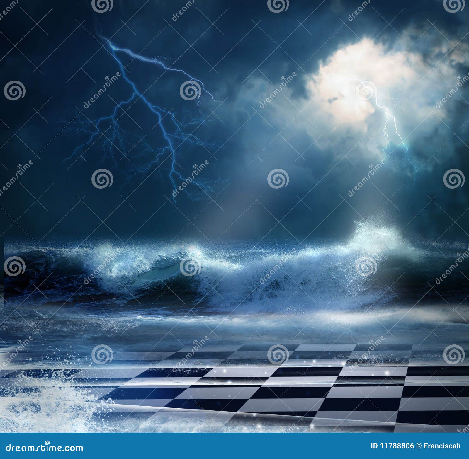 Noche tempestuosa foto de archivo. Imagen de ondas, extracto - 11788806