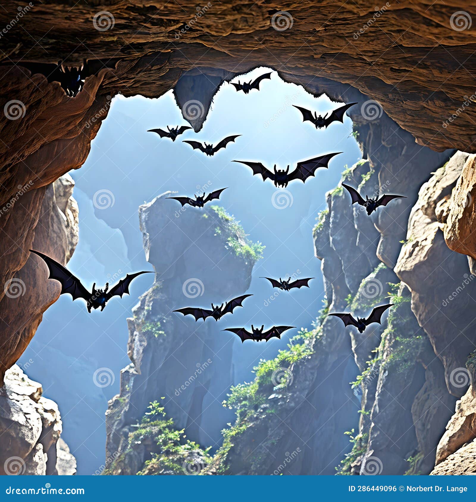 Nocturnal Bats Flutter, AI-Images Stock Illustration - Illustration of ...