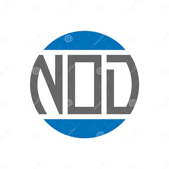 NOD Letter Logo Design on White Background. NOD Creative Initials ...
