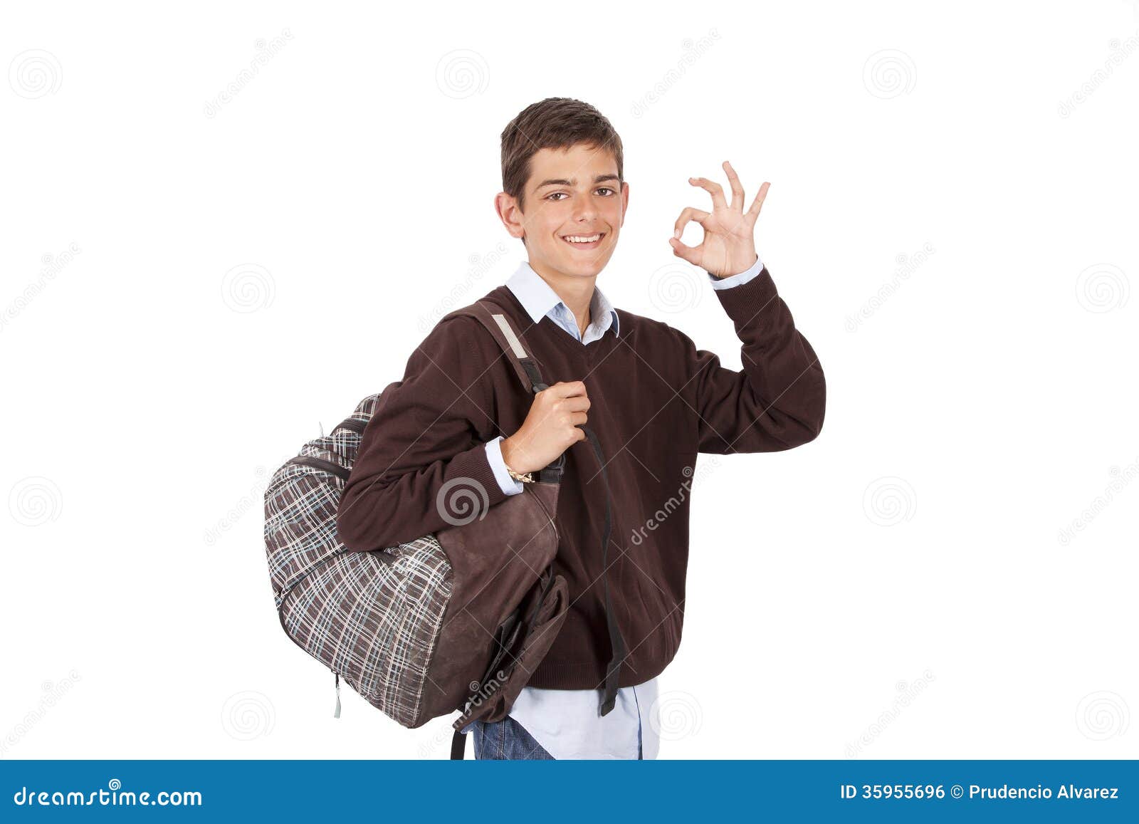 Nod student stock photo. Image of happy, approval, luggage - 35955696