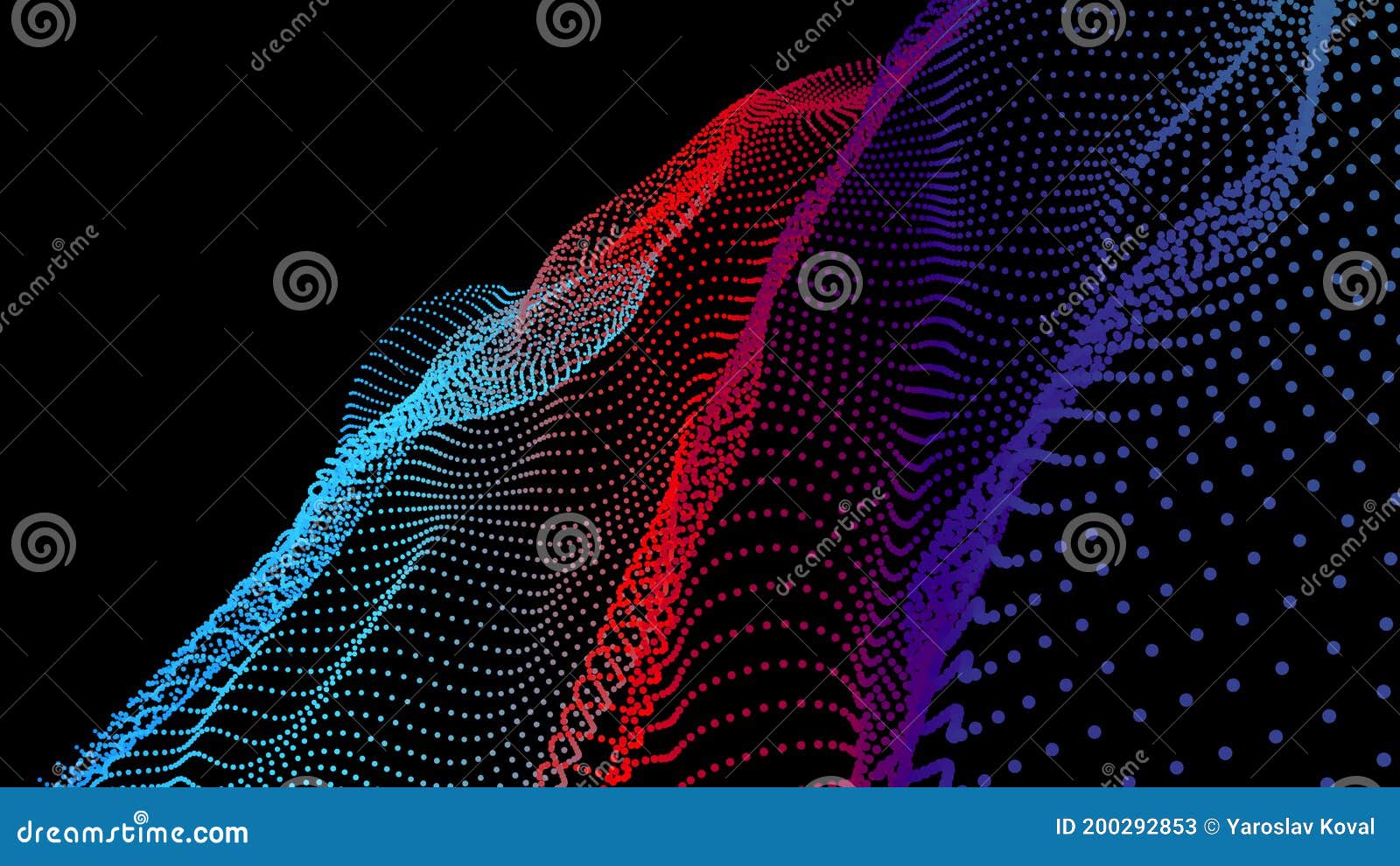 Node 3d Data Array Dots Organized To Network Data Flow Deep Big