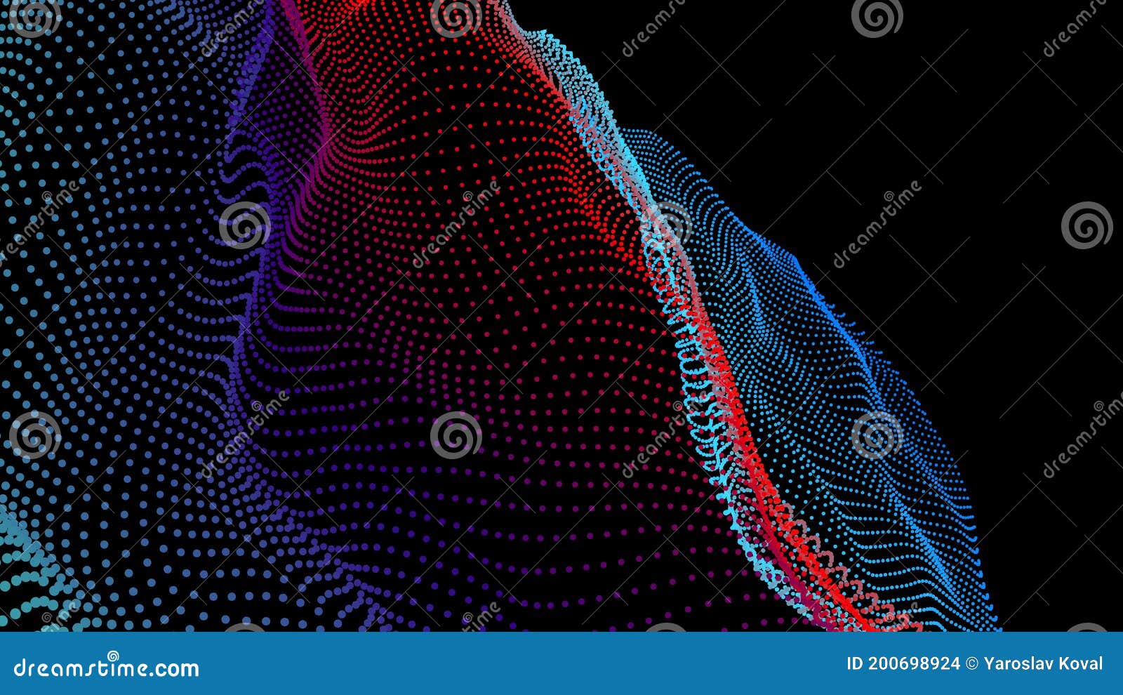 Node 3d Data Array. Dots Organized To Network Data Flow. Deep Big ...