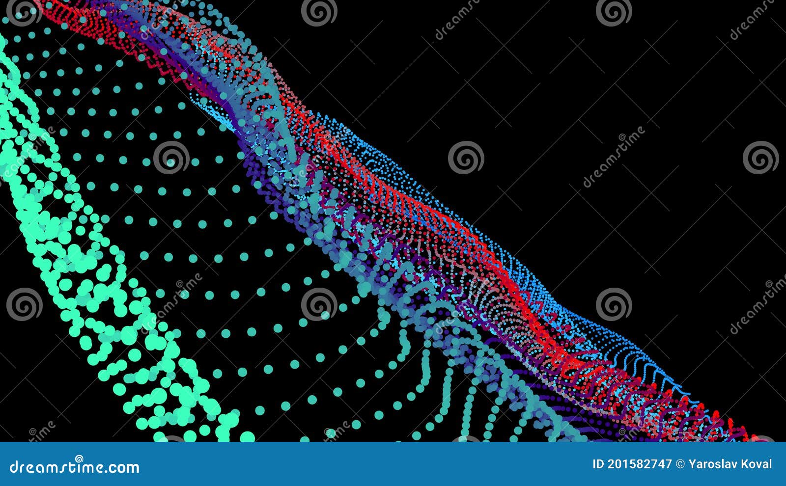 Node 3d Data Array Dots Organized To Network Data Flow Deep Big Surface Nodes As Mesh Grid